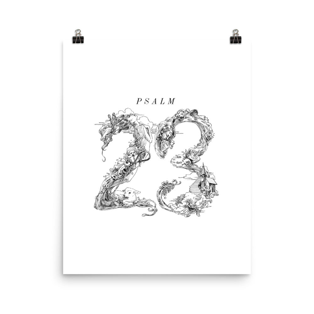 Psalm 23 Christian Catholic Poster Print Wall Art | PAL Campaign | PAL ...